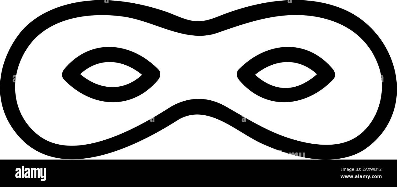 Mask criminal icon vector. Isolated contour symbol illustration Stock ...