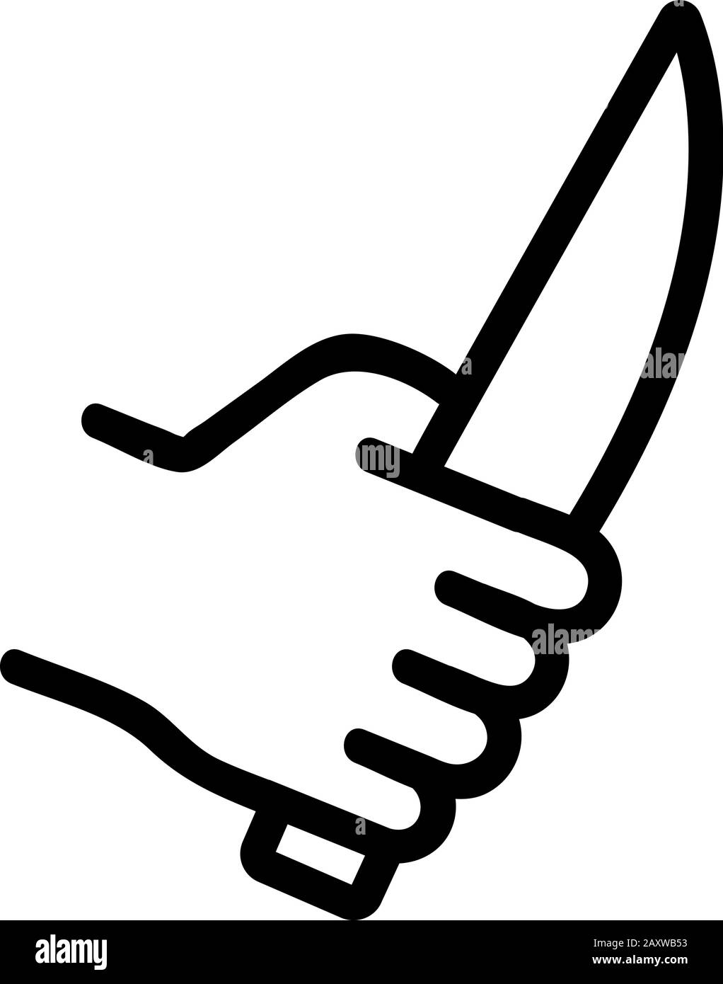 Weapon criminal icon vector. Isolated contour symbol illustration Stock ...