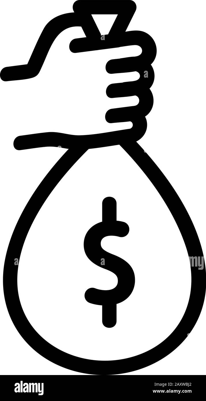 robbery crime icon vector. Isolated contour symbol illustration Stock ...