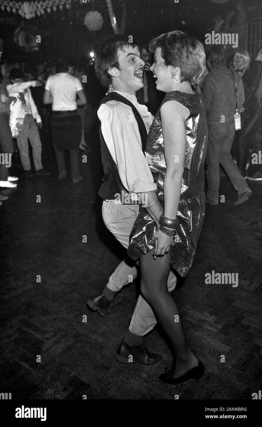 Heaven nightclub London 1980s UK. Couple having fun disco dancing 1980 ...