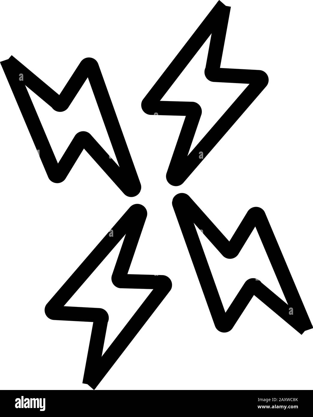 pain icon vector. Isolated contour symbol illustration Stock Vector ...