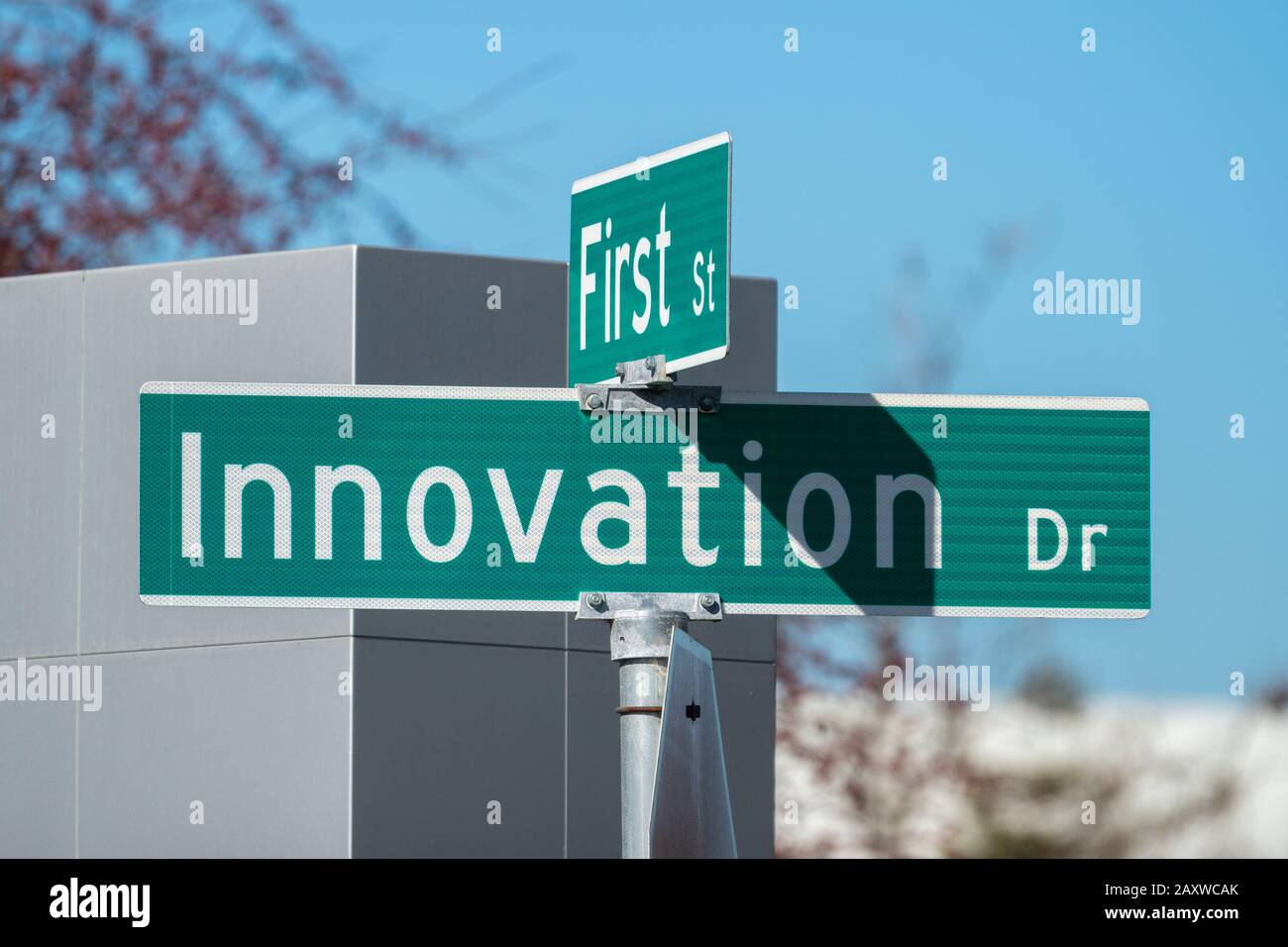 Innovation Drive Street Sign, San Jose Stock Photo - Alamy