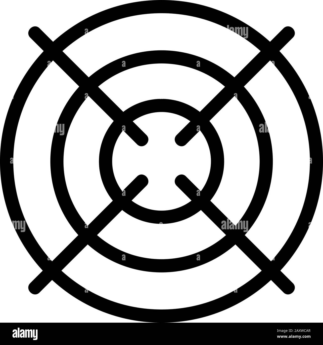 pain icon vector. Isolated contour symbol illustration Stock Vector ...