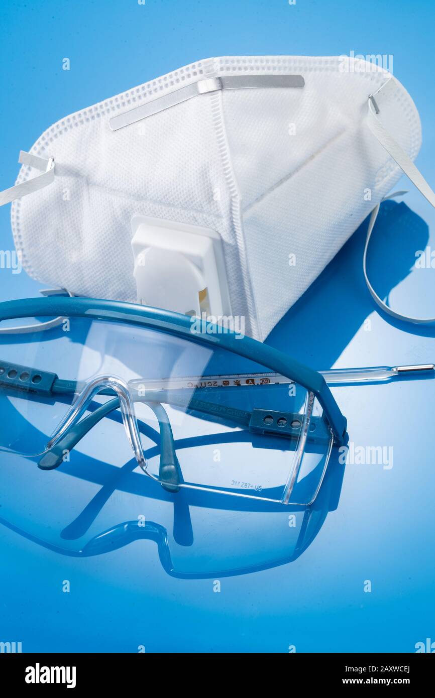 Protective masks and goggles Stock Photo - Alamy