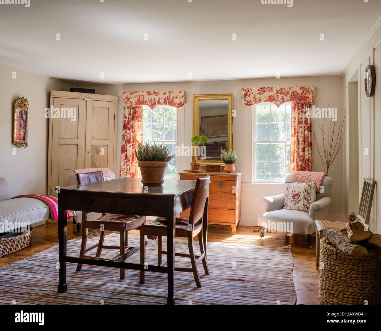 Desk in country style room Stock Photo - Alamy