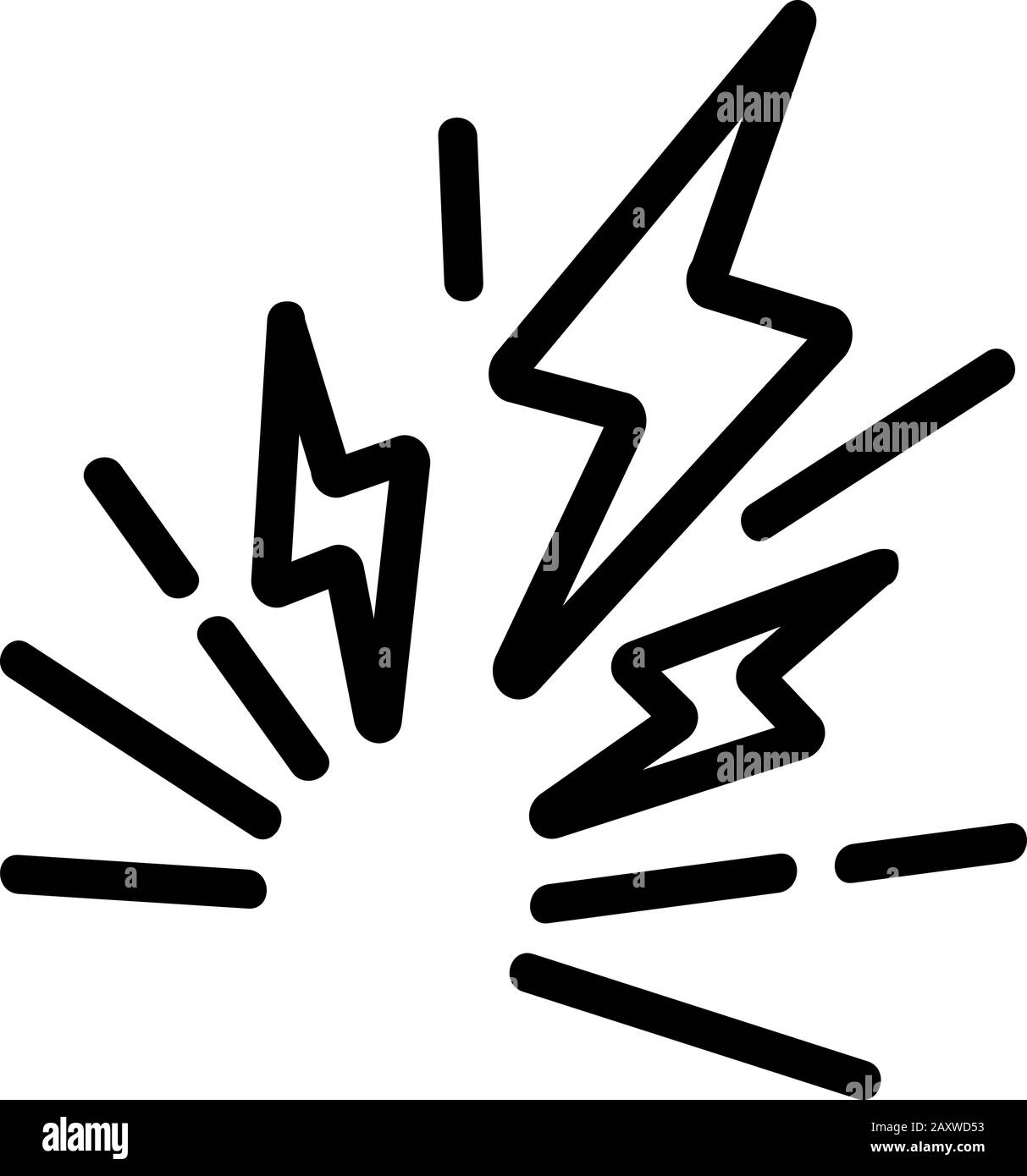 pain icon vector. Isolated contour symbol illustration Stock Vector ...