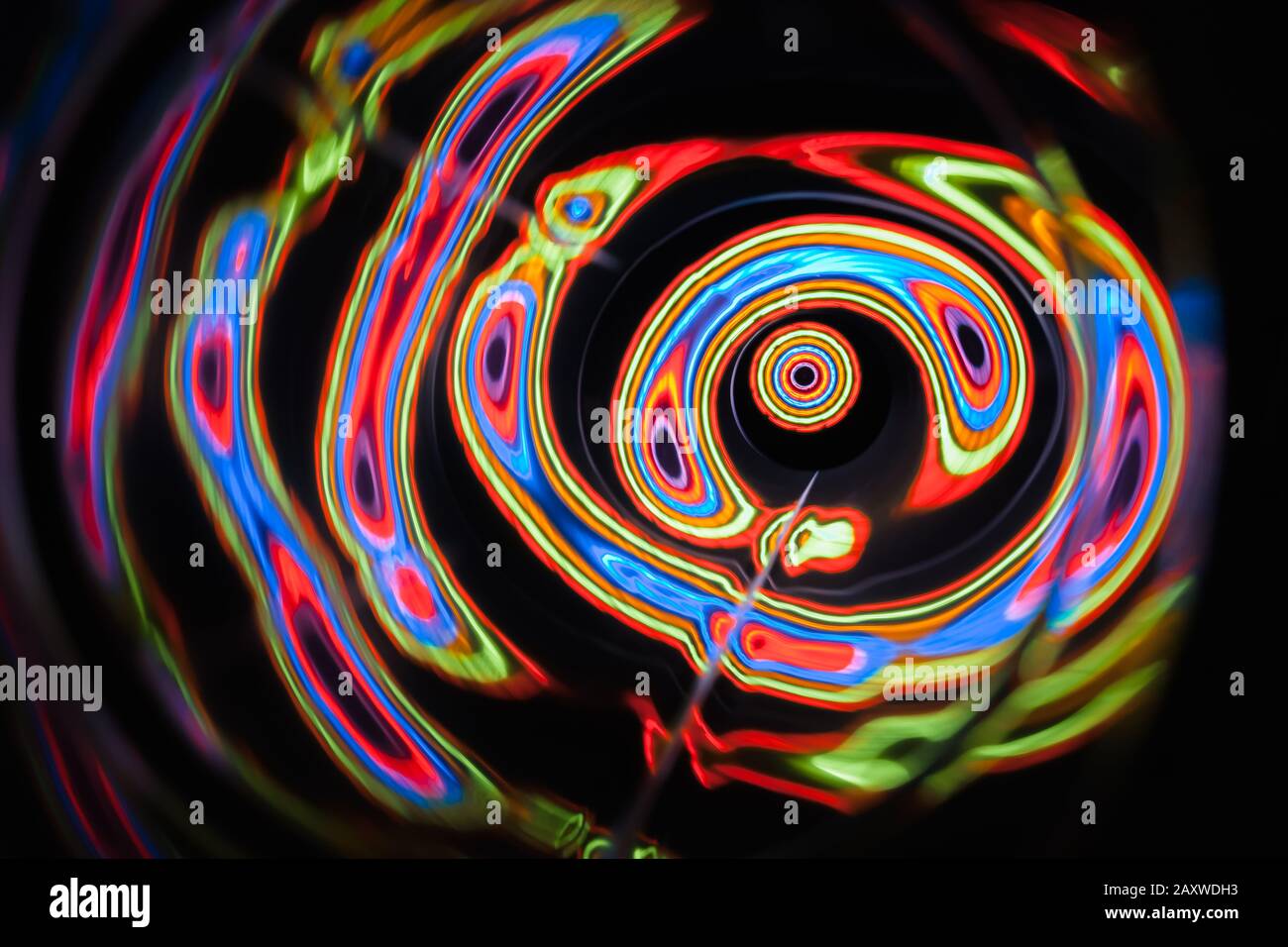 Sound waves in the dark in full color Stock Photo - Alamy