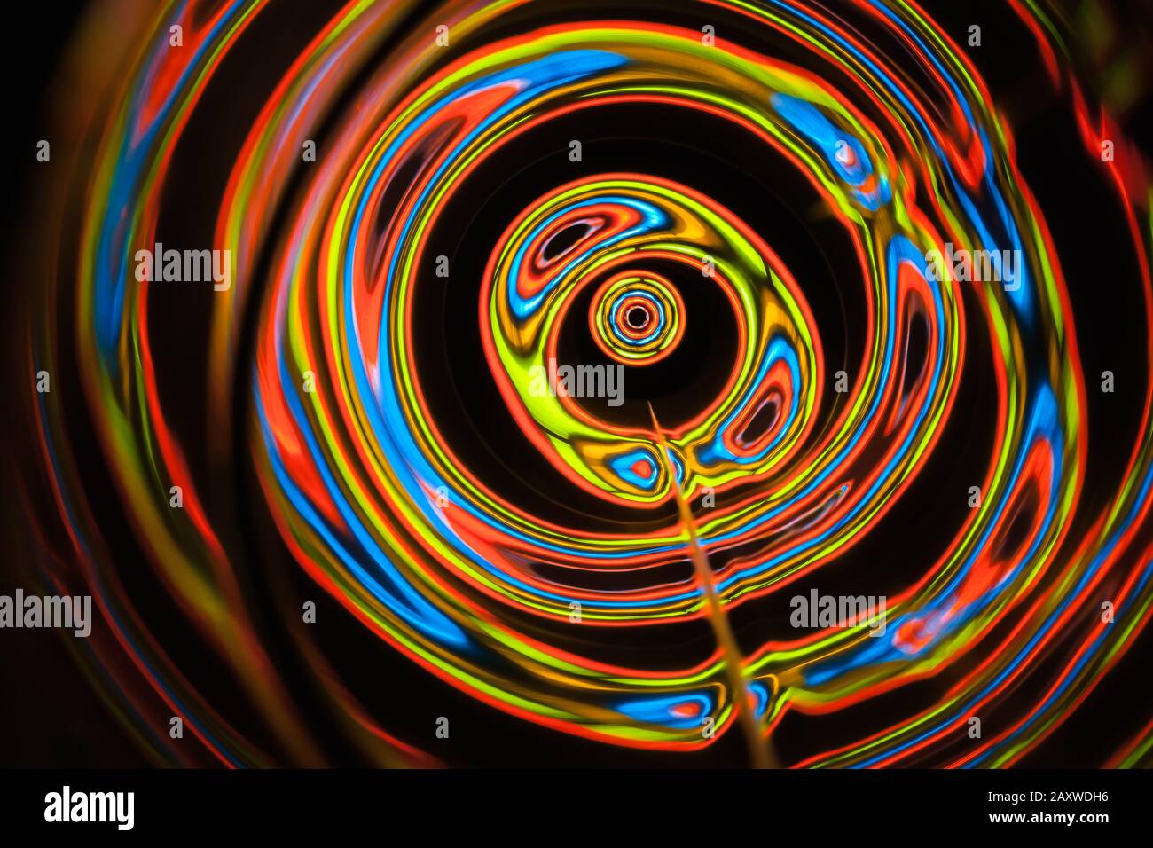 Sound waves in the dark in full color Stock Photo - Alamy