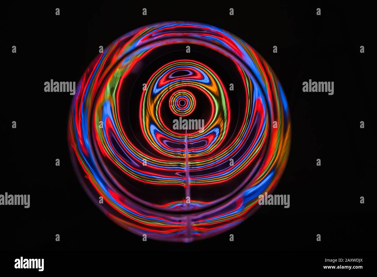 Sound waves in the dark in full color Stock Photo - Alamy