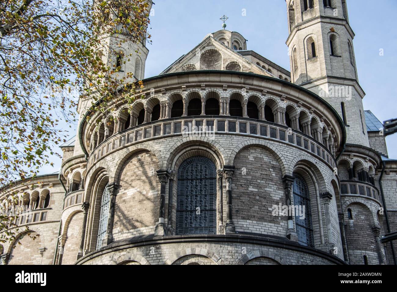 Romanesque basilica in Cologne Stock Photo - Alamy