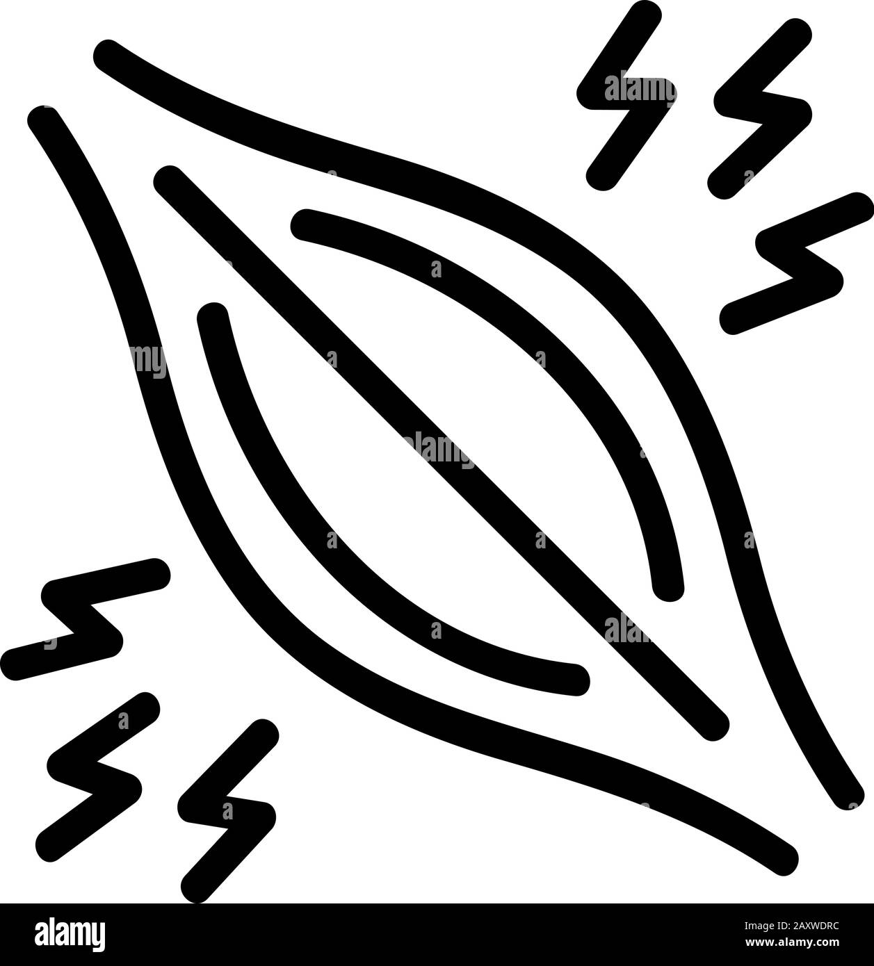 pain icon vector. Isolated contour symbol illustration Stock Vector ...