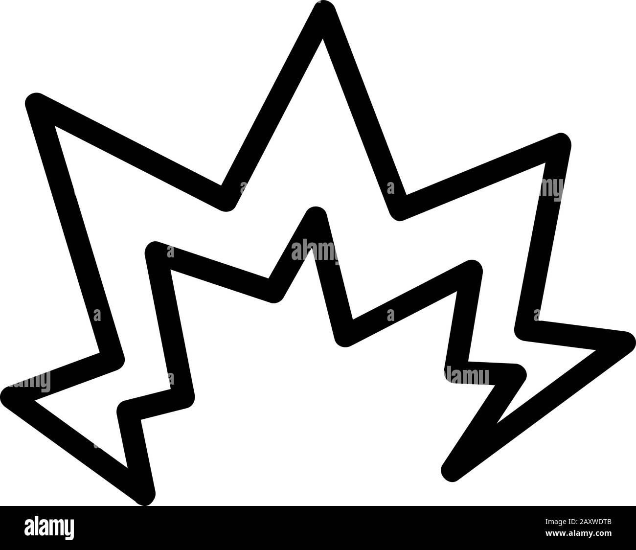 pain icon vector. Isolated contour symbol illustration Stock Vector ...