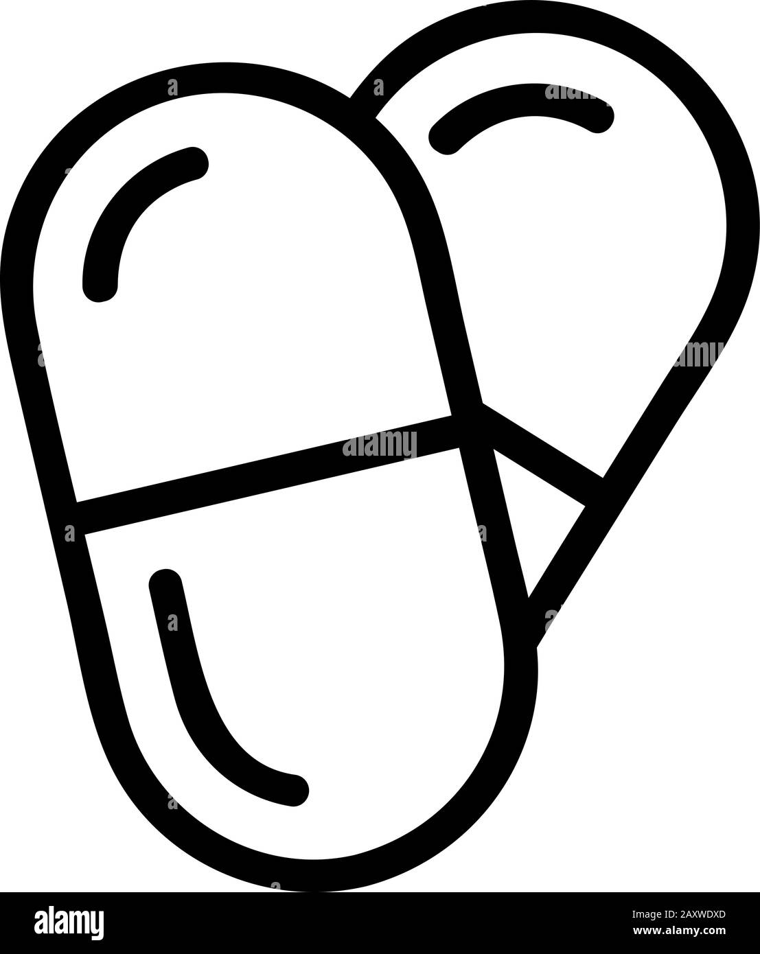 pain pill icon vector. Isolated contour symbol illustration Stock ...