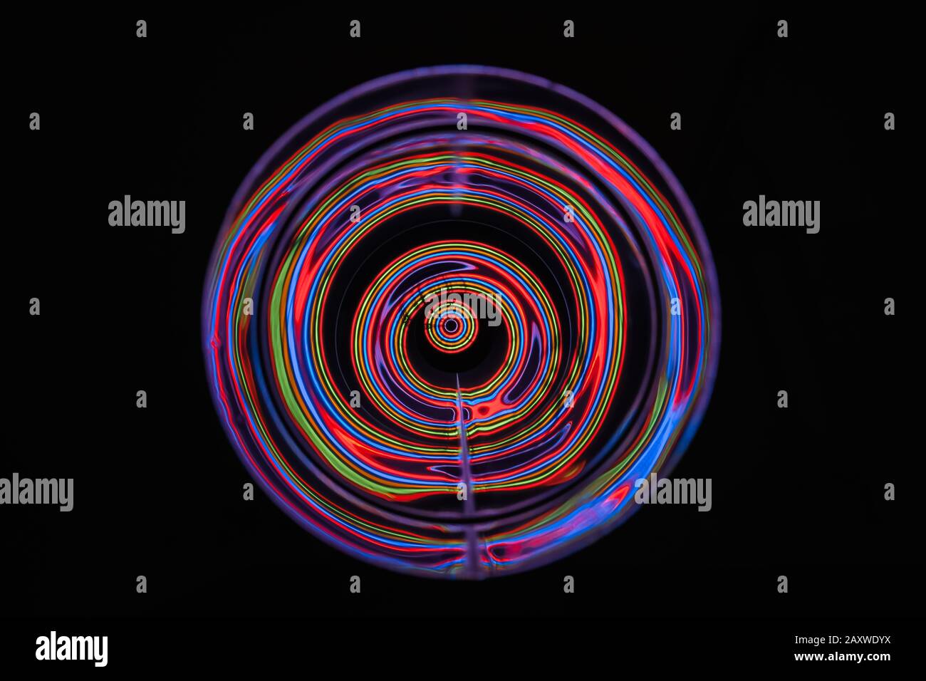 Sound waves in the dark in full color Stock Photo - Alamy