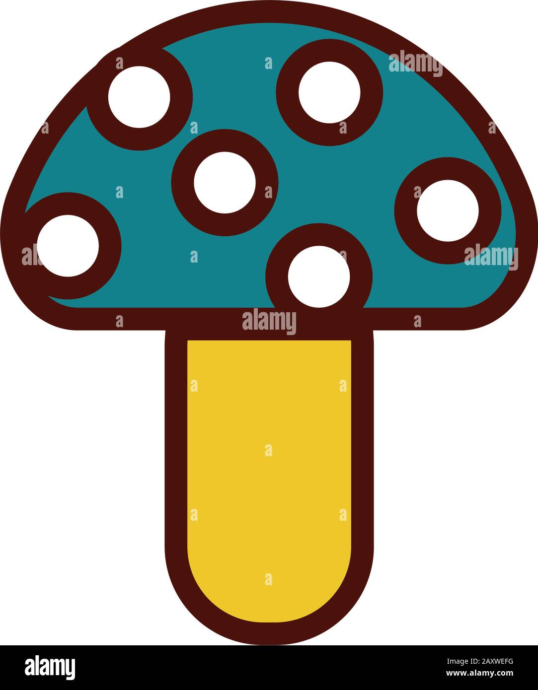 cute fungus plant flat style Stock Vector Image & Art - Alamy