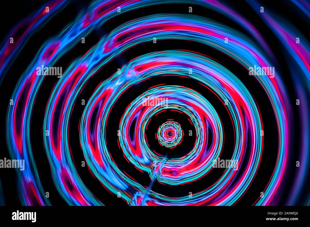 Sound waves in the dark in full color Stock Photo - Alamy