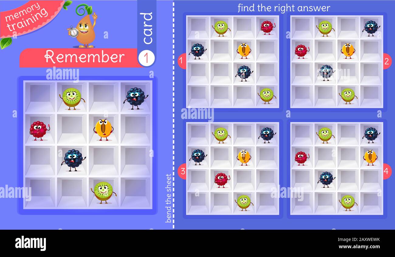 memory training for children and adults. task of the game is to ...