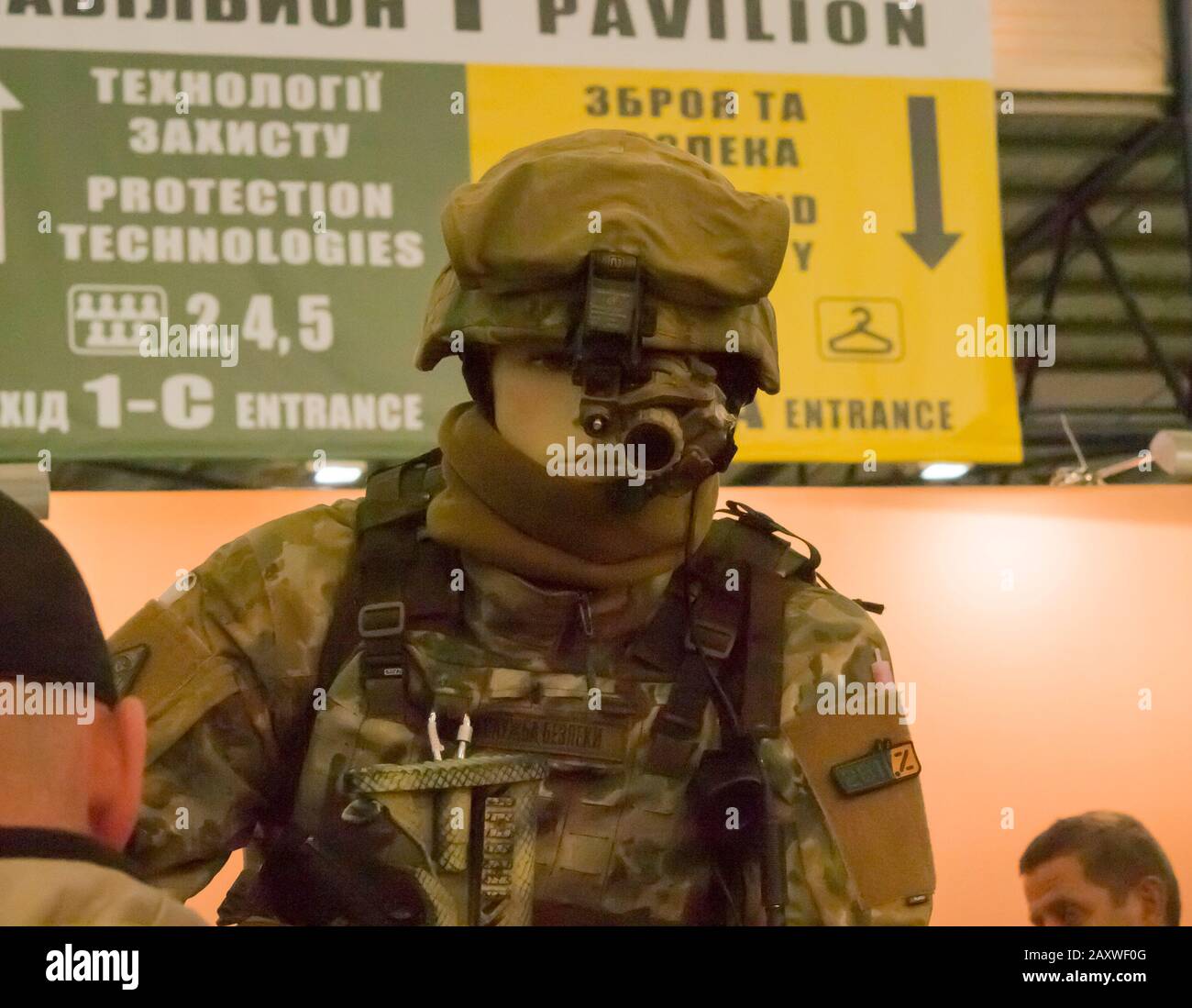 Kiev, Ukraine October 11, 2017: - Mannequin dressed various body armor ...