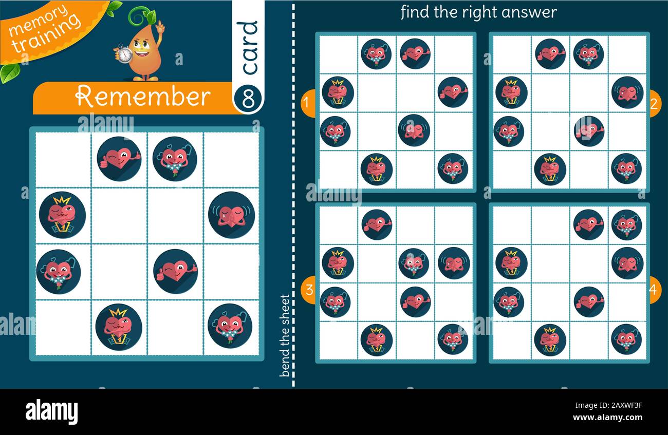 memory training for children and adults. task of the game is to ...