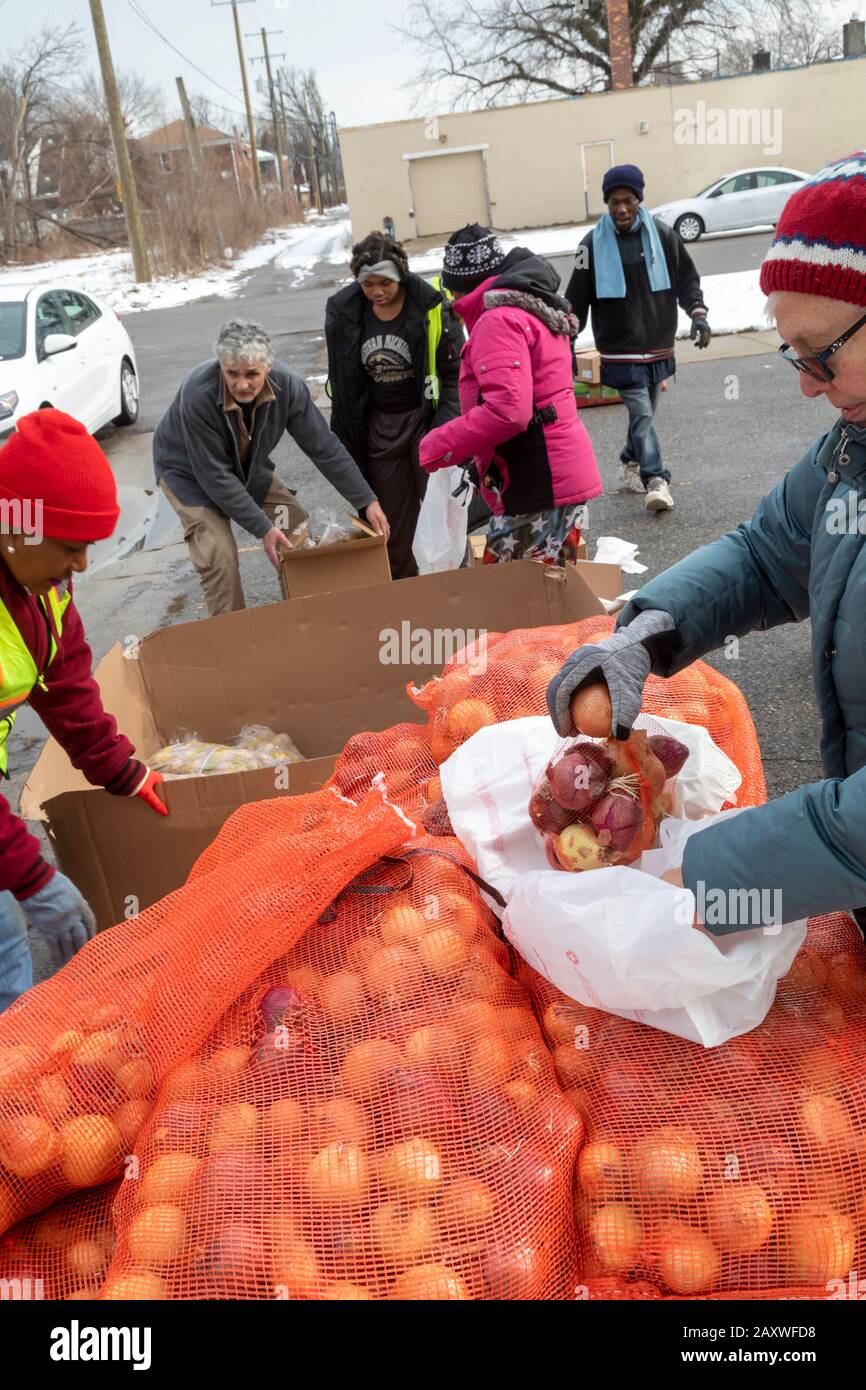 Detroit, Michigan - Volunteers from the Morningside community ...