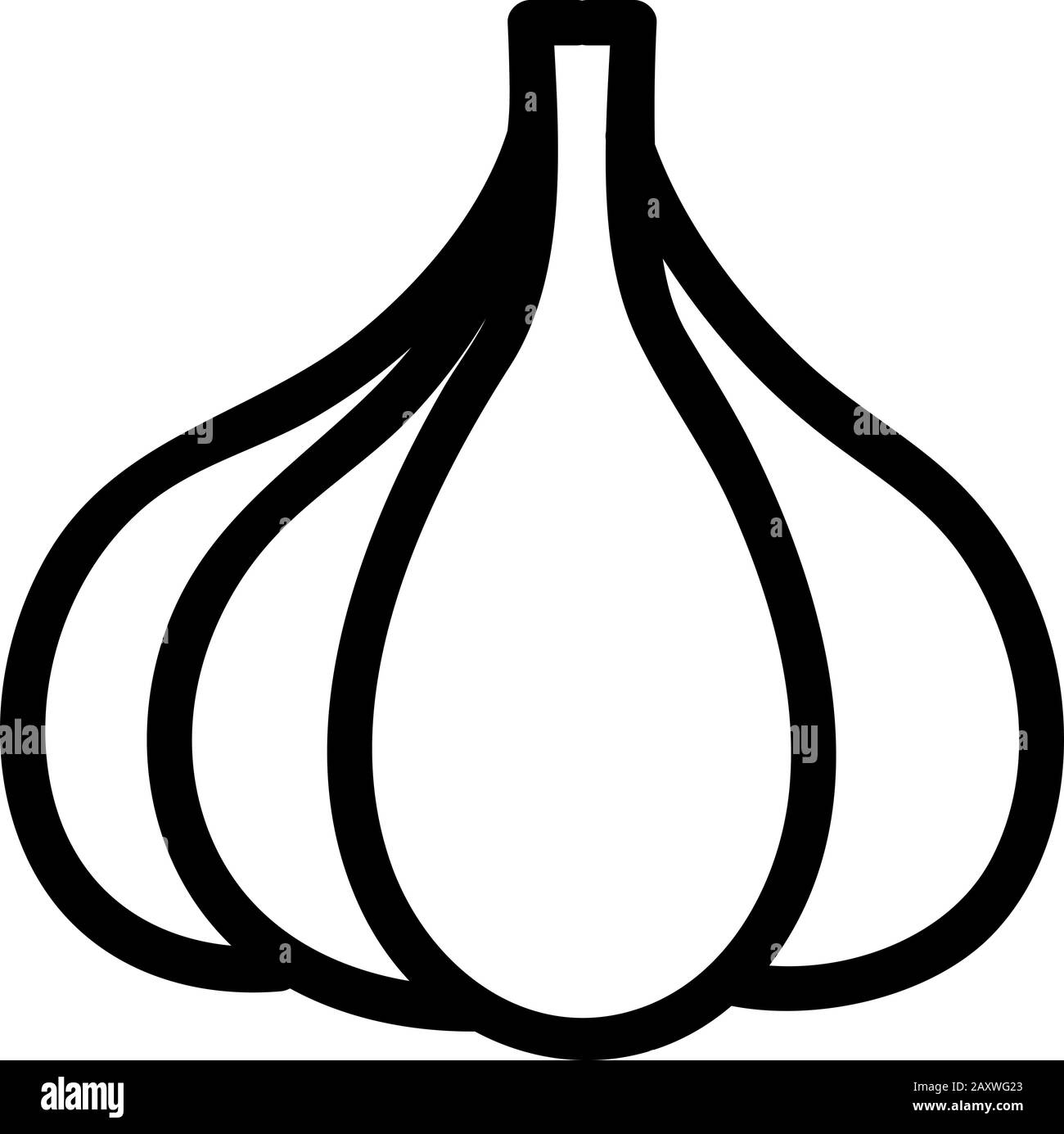garlic icon vector. Isolated contour symbol illustration Stock Vector ...