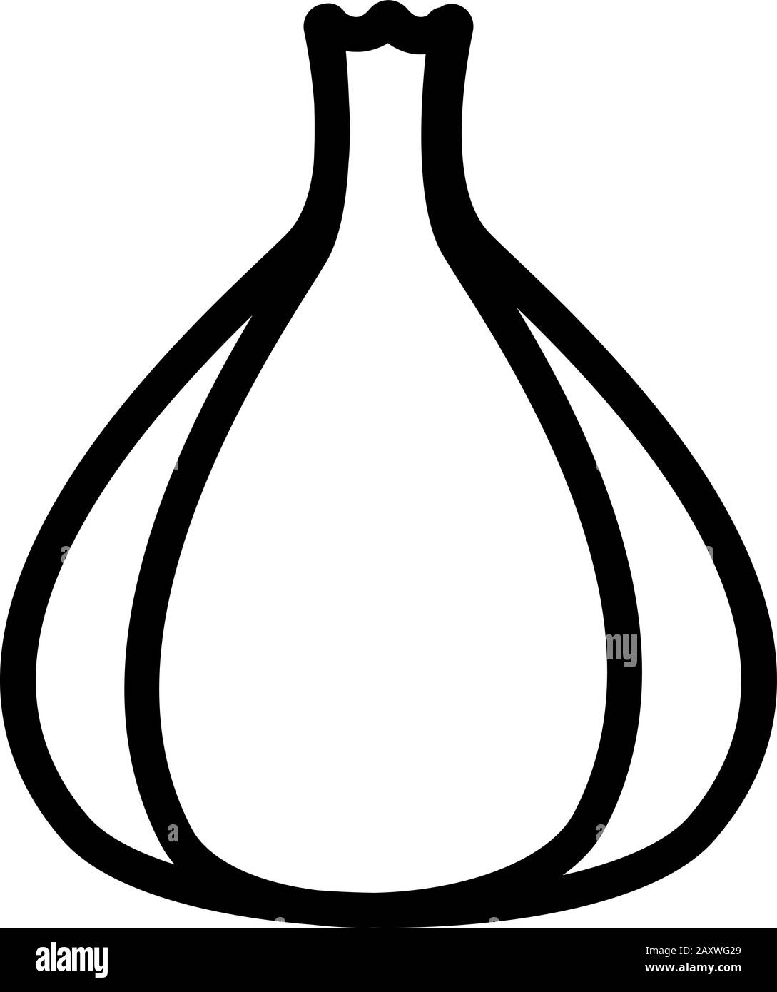 garlic icon vector. Isolated contour symbol illustration Stock Vector ...