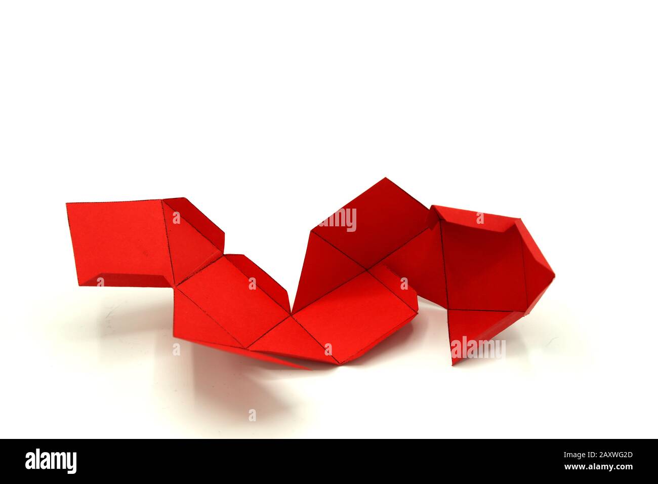 Geometry net of Archimedean solid Cuboctahedron . 2-dimensional shape ...