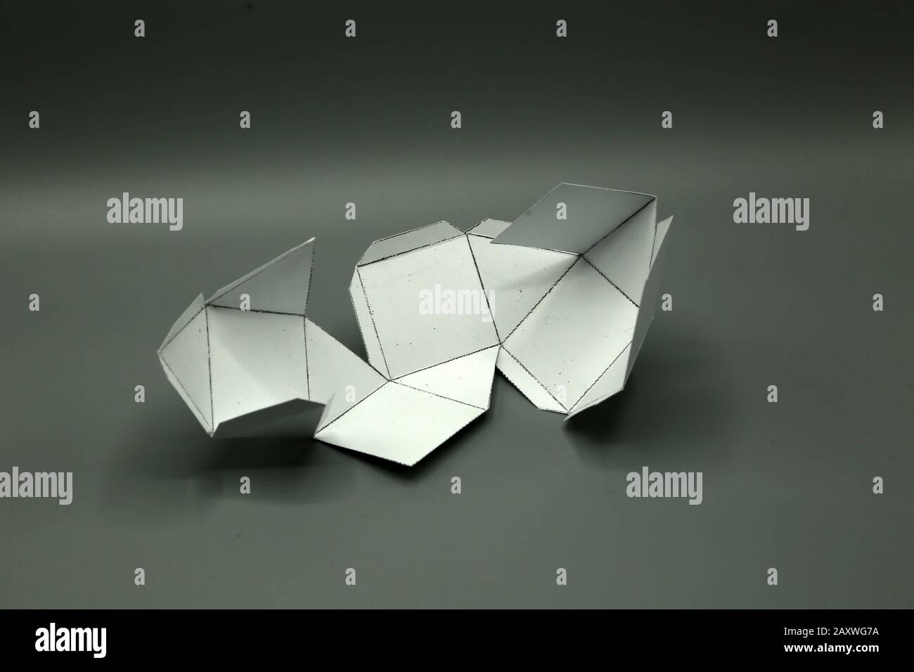 Geometry net of Archimedean solid Cuboctahedron . 2-dimensional shape ...