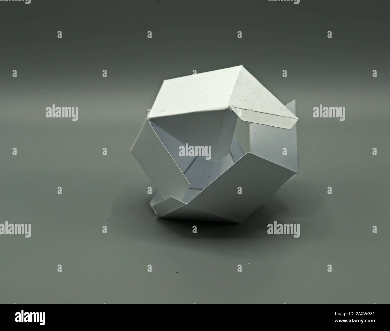 Geometry net of Archimedean solid Cuboctahedron . 2-dimensional shape ...