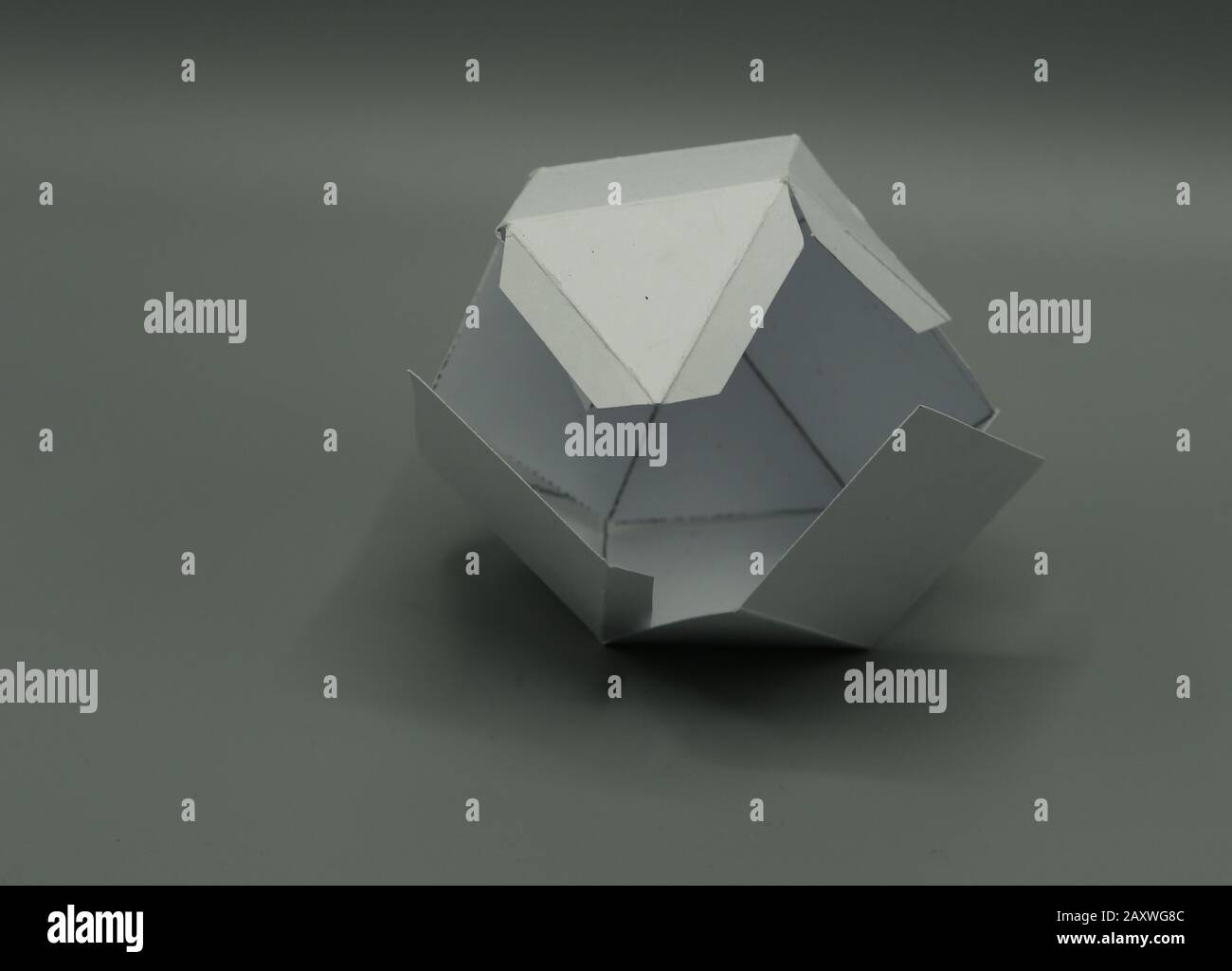 Geometry net of Archimedean solid Cuboctahedron . 2-dimensional shape ...