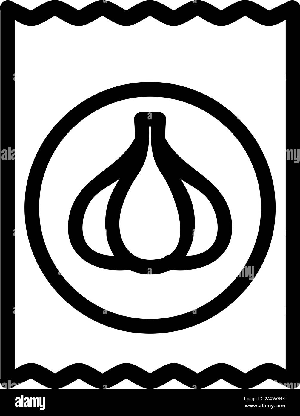 garlic icon vector. Isolated contour symbol illustration Stock Vector ...