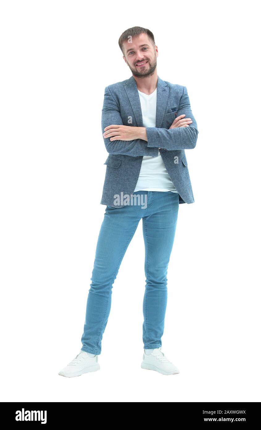 in full growth. portrait of a stylish young man Stock Photo - Alamy