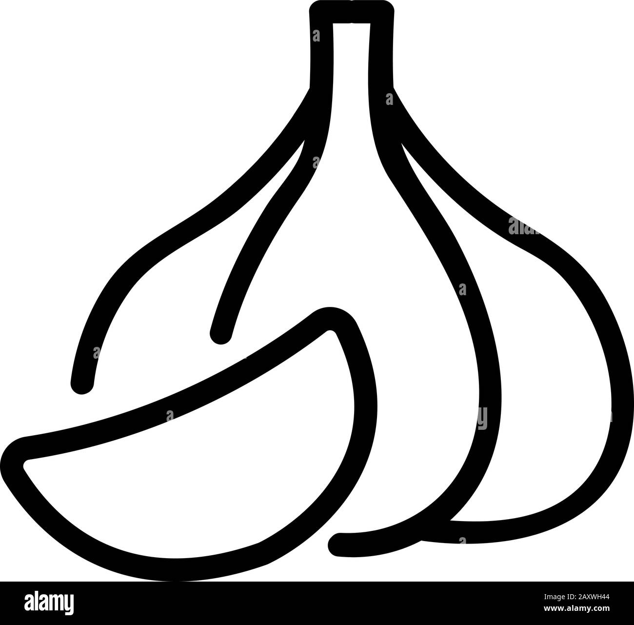 garlic icon vector. Isolated contour symbol illustration Stock Vector ...