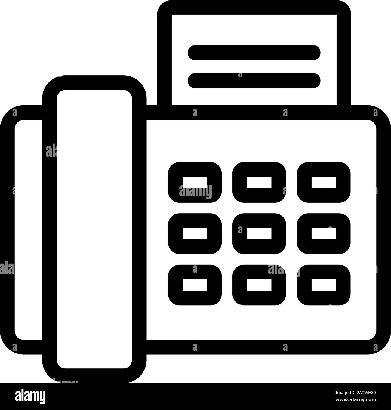 fax icon vector. Isolated contour symbol illustration Stock Vector ...