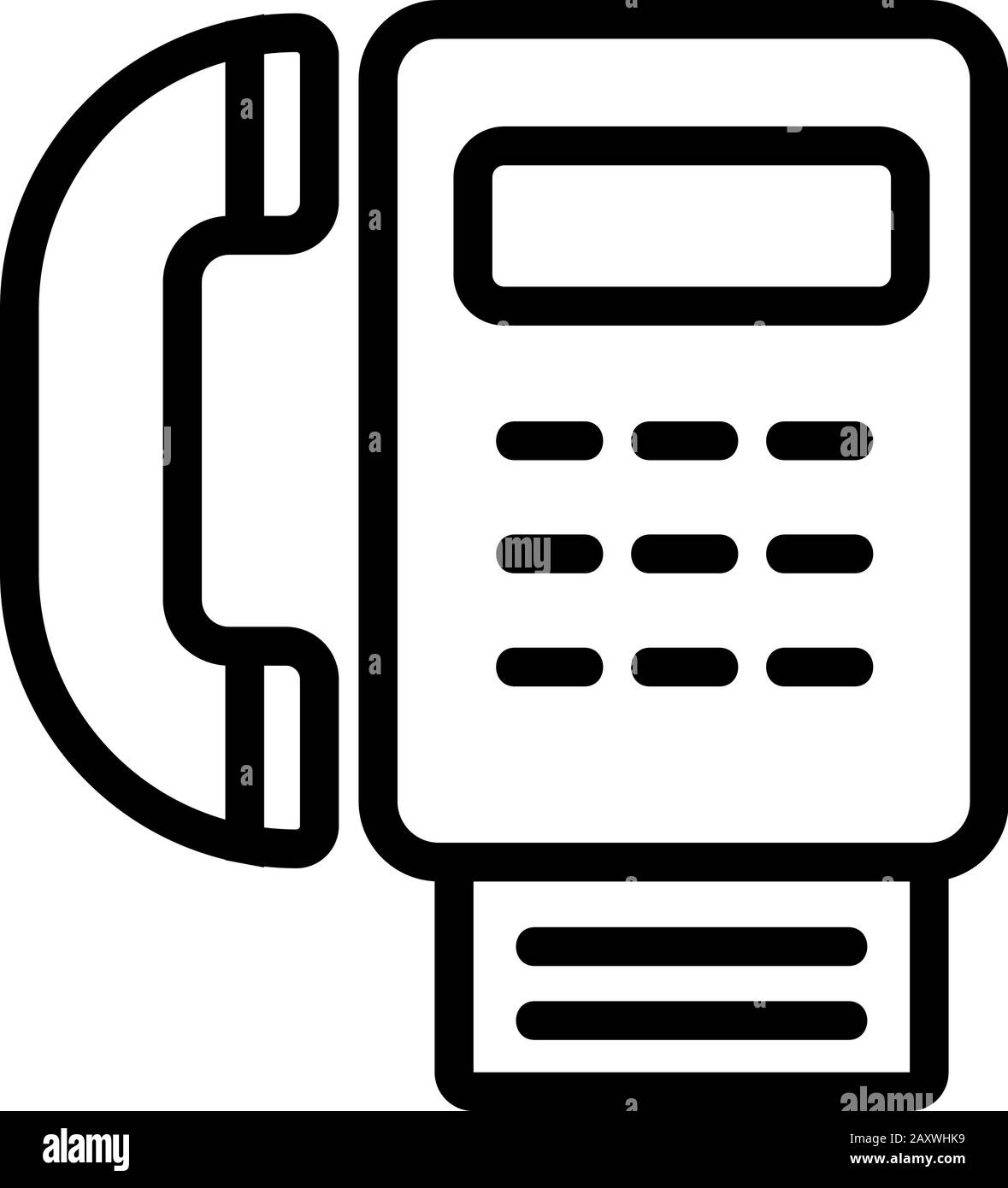 fax icon vector. Isolated contour symbol illustration Stock Vector ...