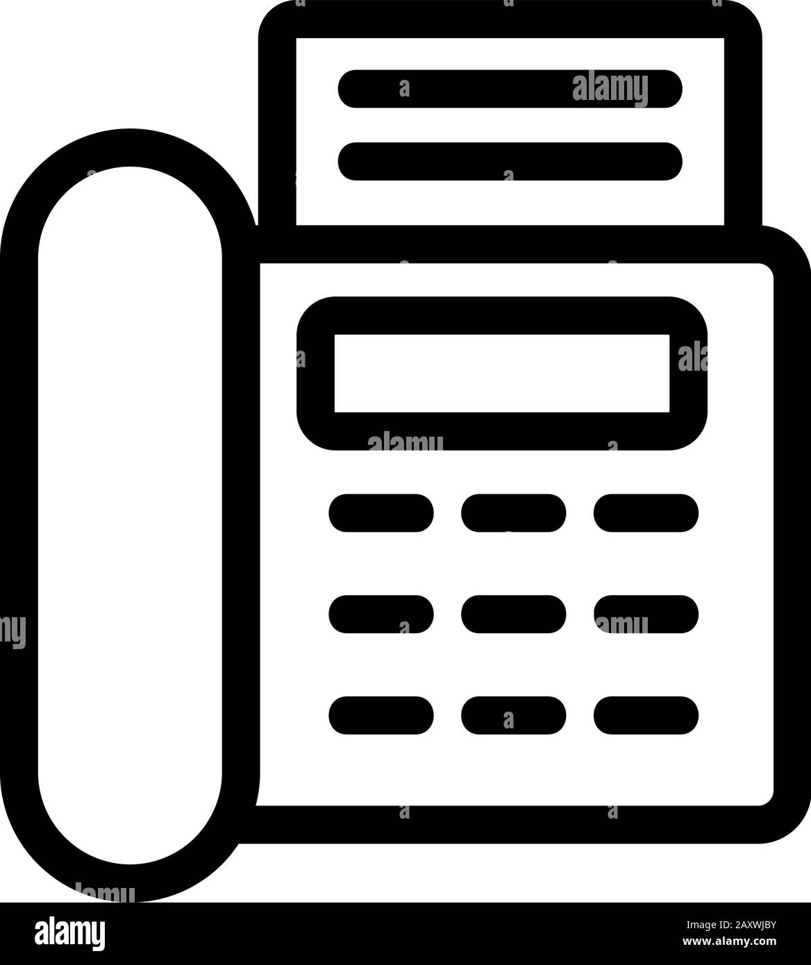 fax icon vector. Isolated contour symbol illustration Stock Vector ...