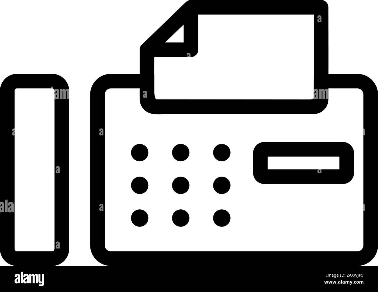 fax icon vector. Isolated contour symbol illustration Stock Vector ...