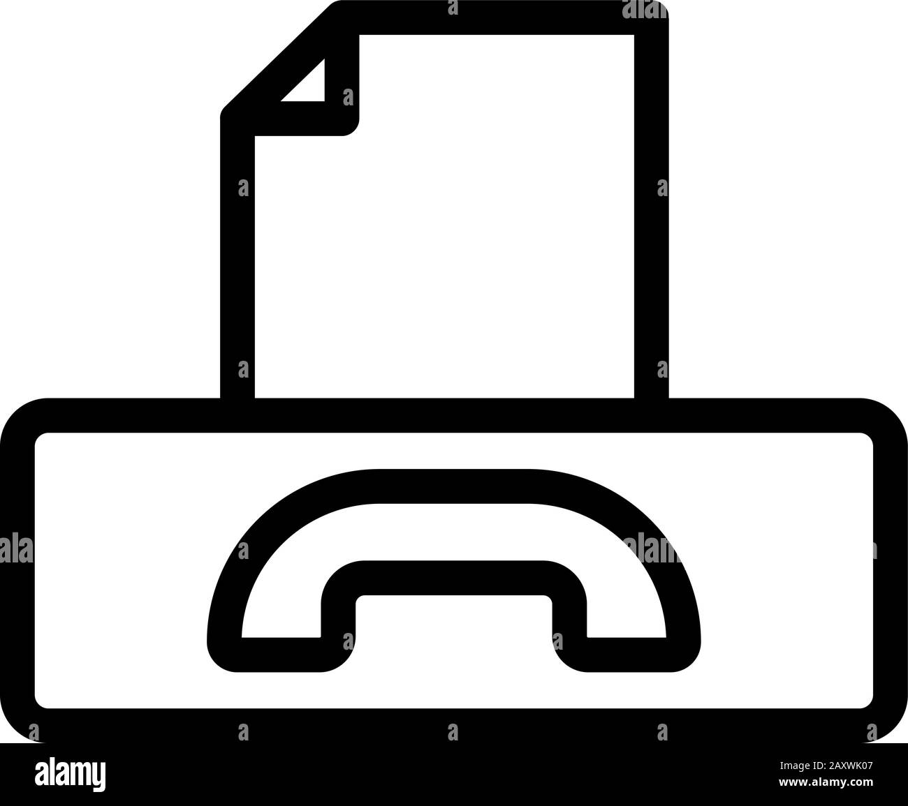 fax icon vector. Isolated contour symbol illustration Stock Vector ...