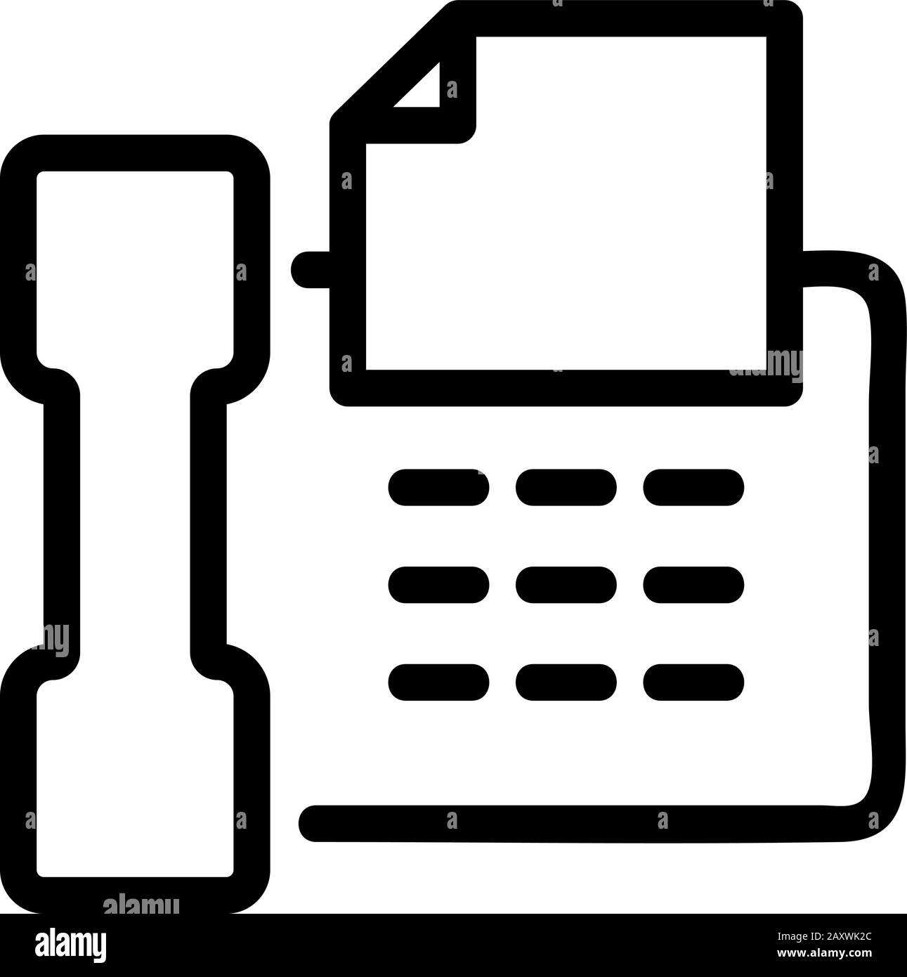 fax icon vector. Isolated contour symbol illustration Stock Vector ...