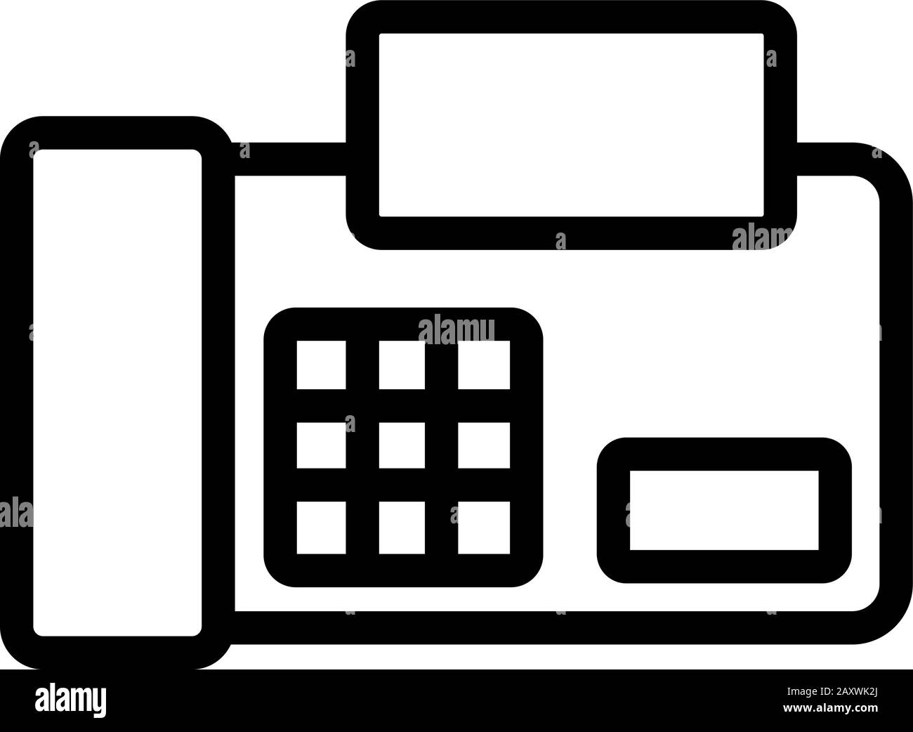 fax icon vector. Isolated contour symbol illustration Stock Vector ...