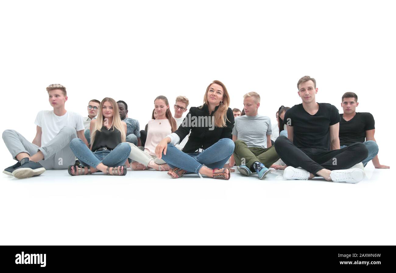 group of young people in training for team building Stock Photo - Alamy