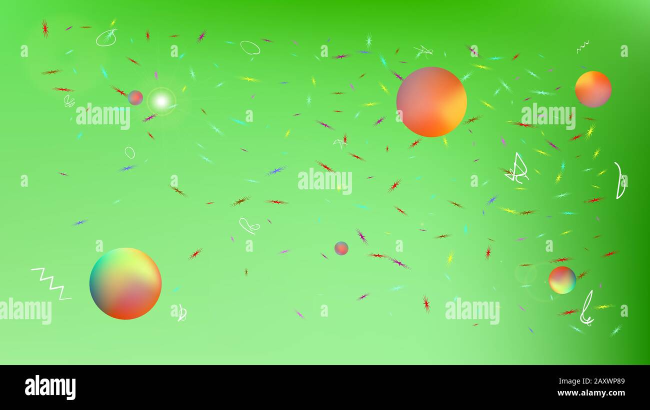 Creative colorific illustration theme. Fresh space fantasy. Background ...