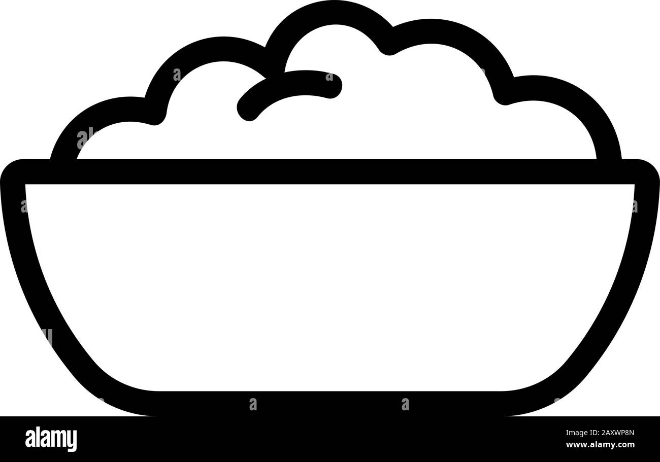 cottage cheese icon vector. Isolated contour symbol illustration Stock ...