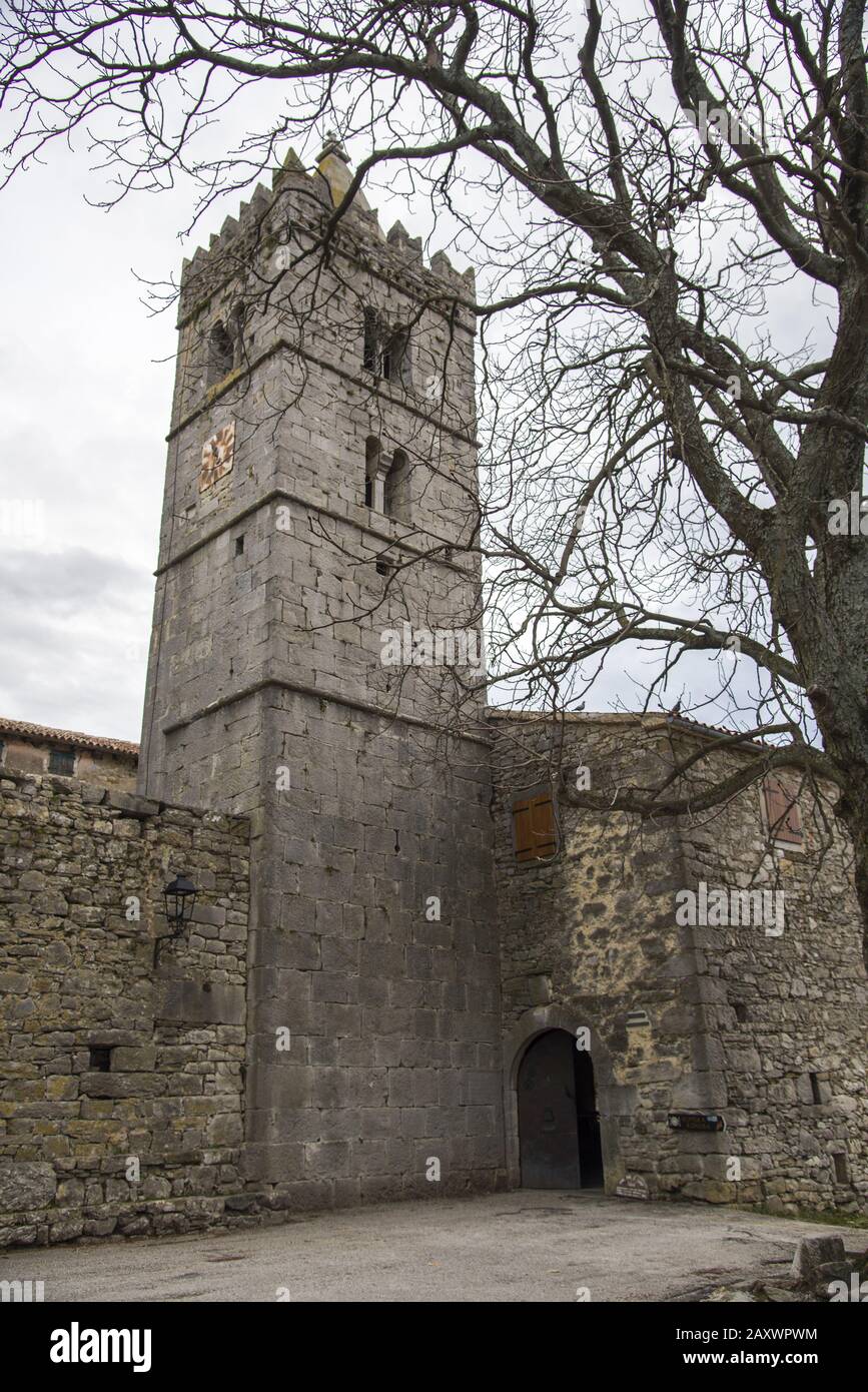 Old City Hum, Istria, Croatia. The Smallest Town In The World Stock ...