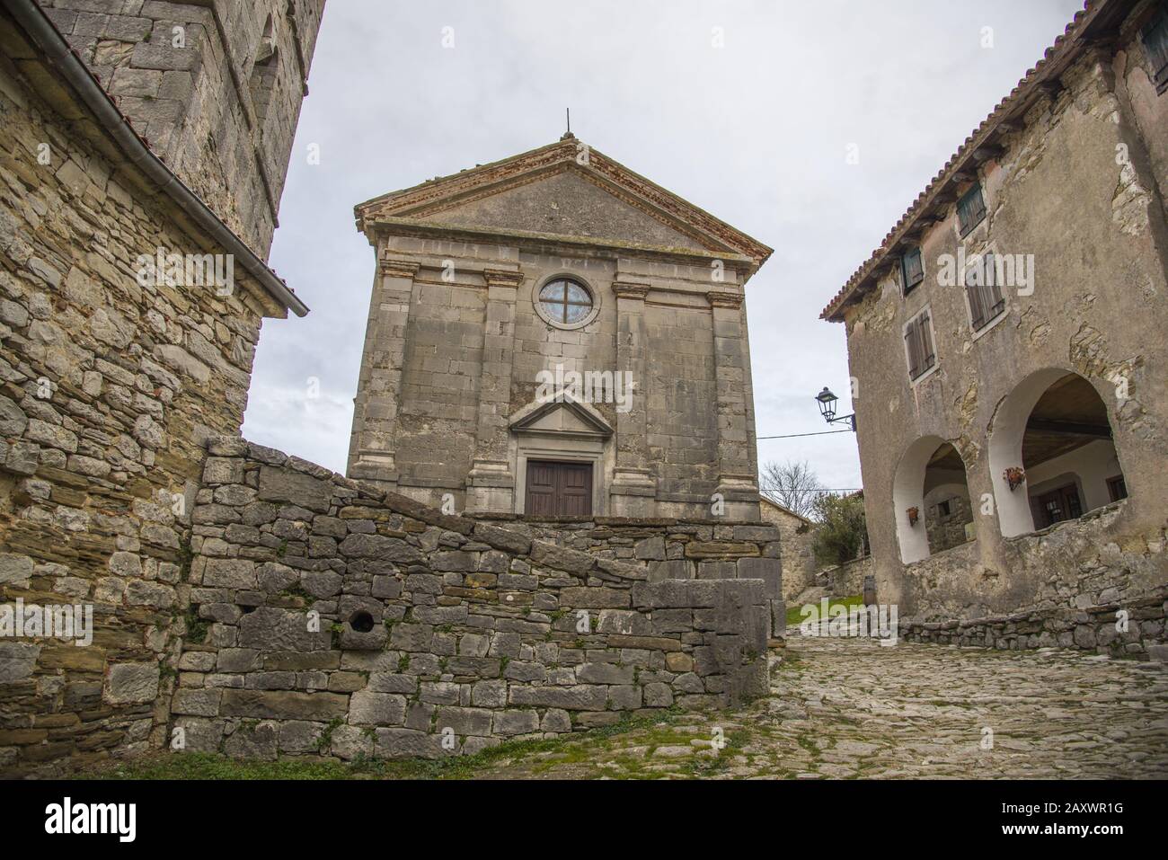 Old City Hum, Istria, Croatia. The Smallest Town In The World Stock ...