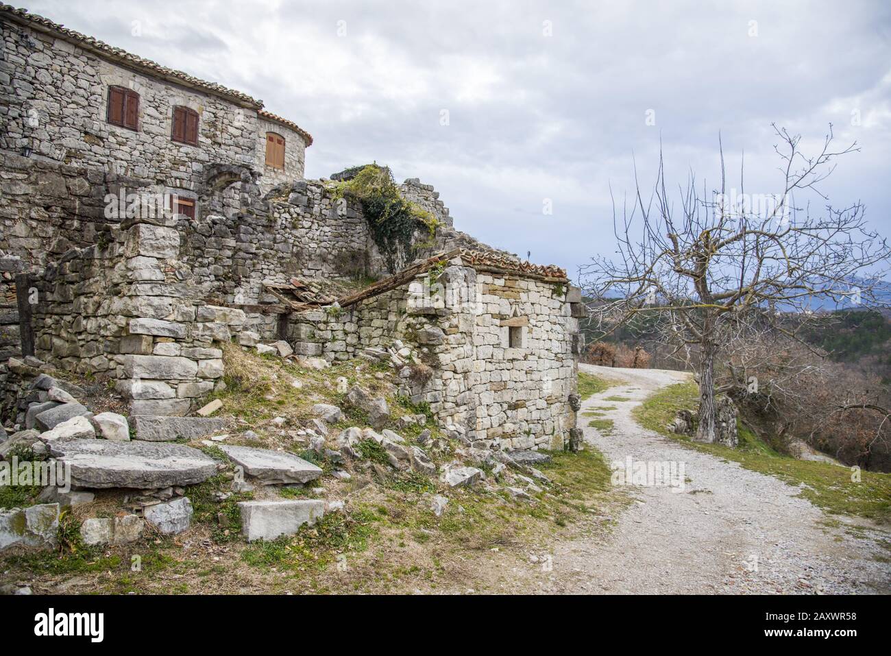 Old City Hum, Istria, Croatia. The Smallest Town In The World Stock ...