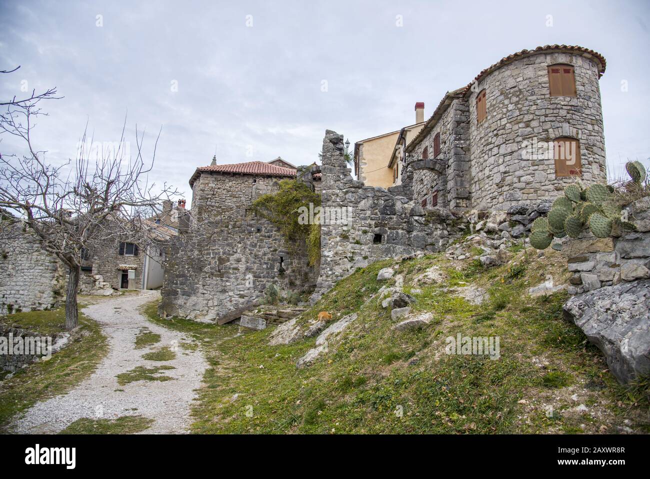 Old City Hum, Istria, Croatia. The Smallest Town In The World Stock ...
