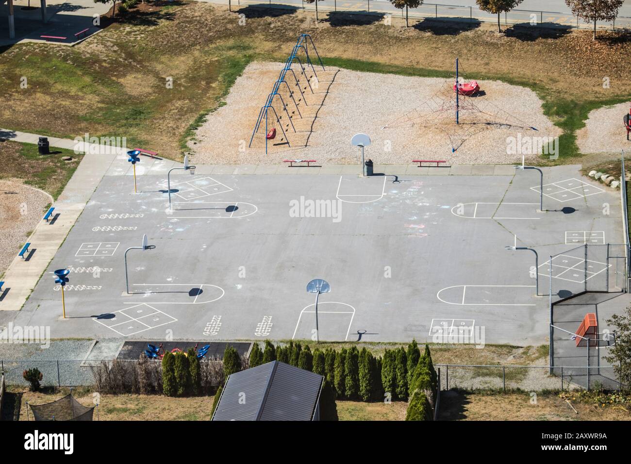 Aerial view park playground equipment hi-res stock photography and ...