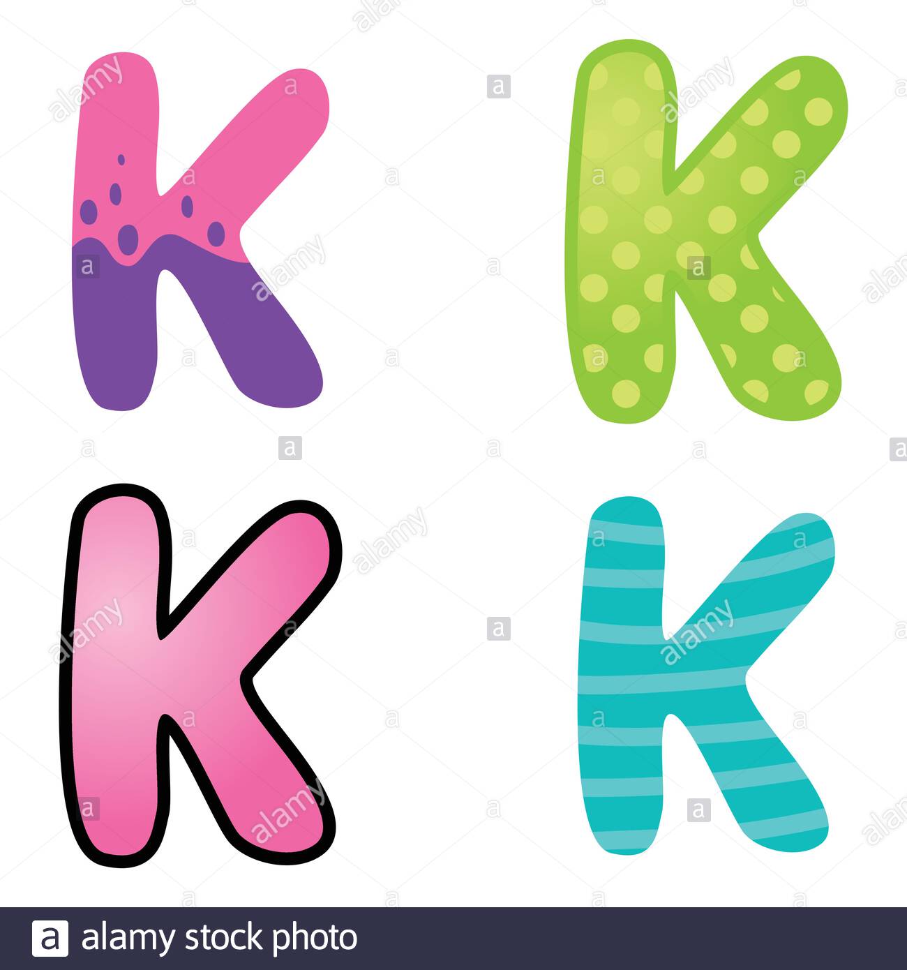 Cartoon Letter K Cut Out Stock Images & Pictures - Alamy
