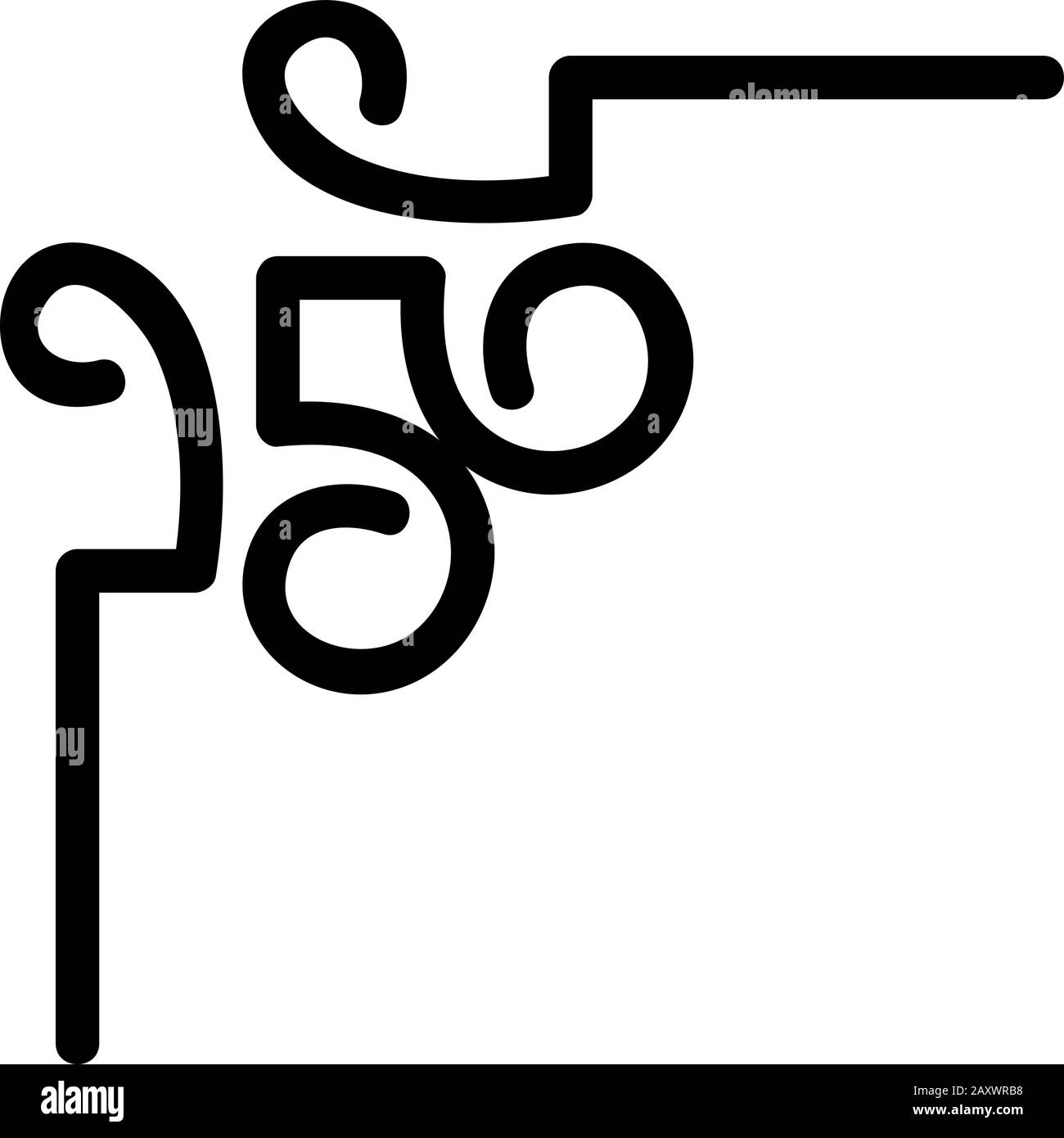 border corner frame is the vector icon. Isolated contour symbol ...